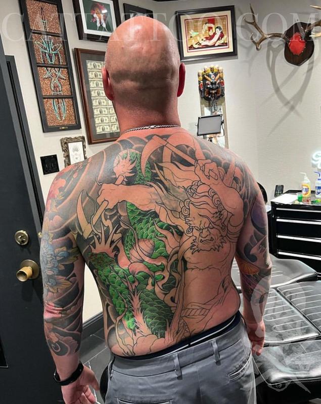 In progress Japanese back piece by Matt Folse : TattooNOW