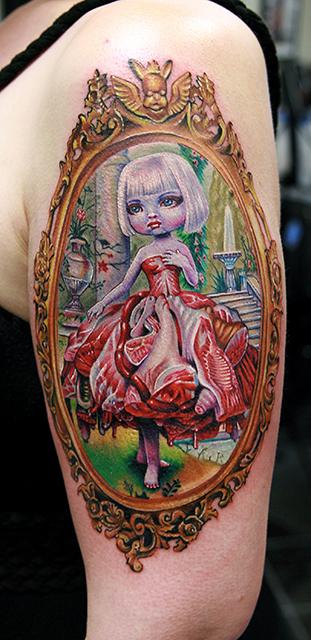 Mark Ryden , meat dress by Cecil Porter: TattooNOW
