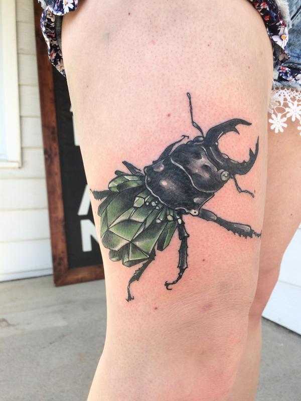 Giant Stag Beetle Tattoo