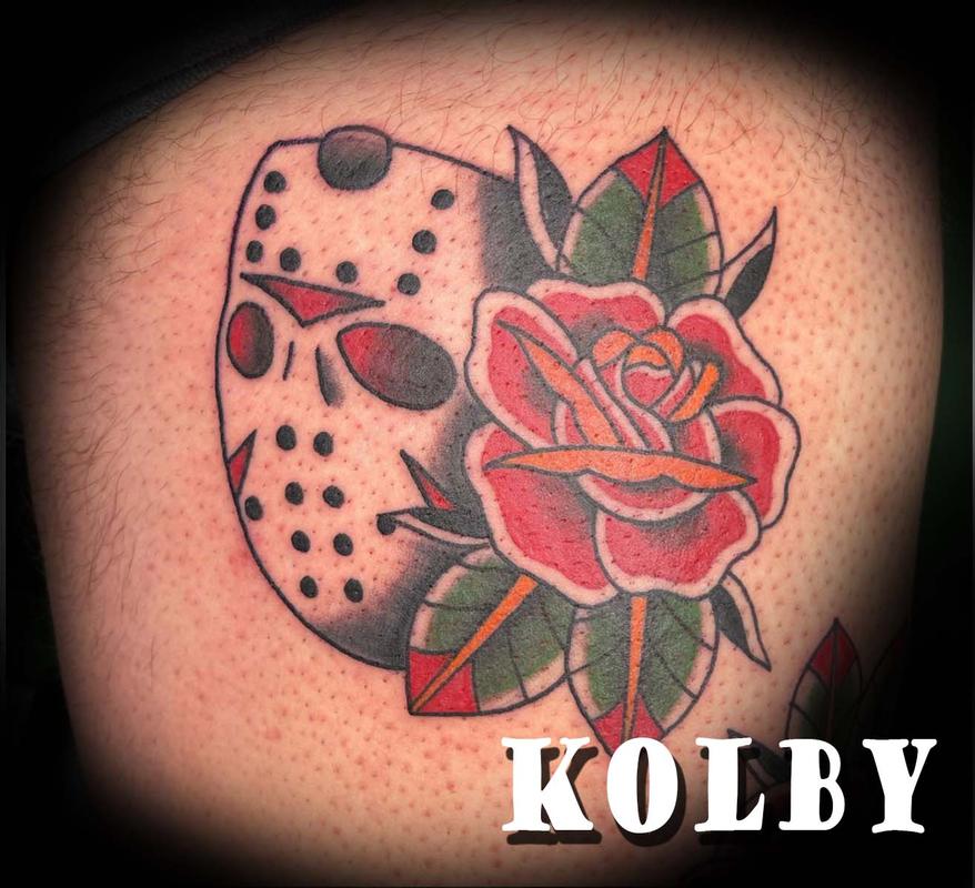Jason Mask and Rose by Kolby Chandler: TattooNOW
