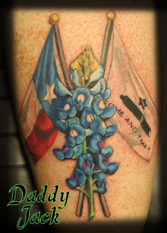 Texas_Theme_Blue_Bonnets_Daddy_Jack by Daddy Jack: TattooNOW