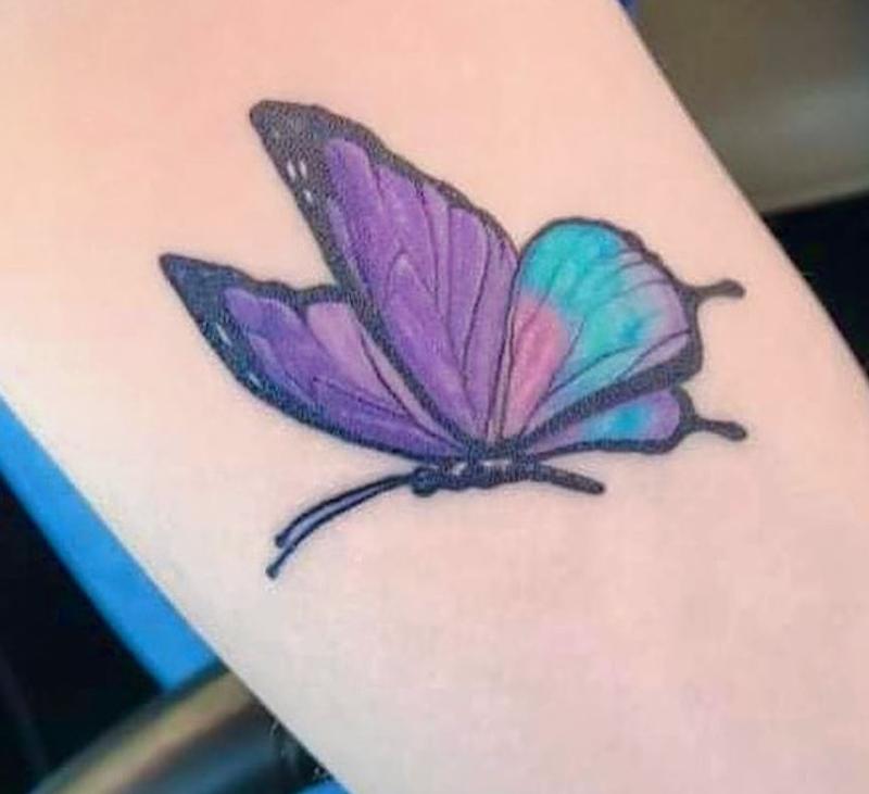 Blue butterfly by James Templin: TattooNOW