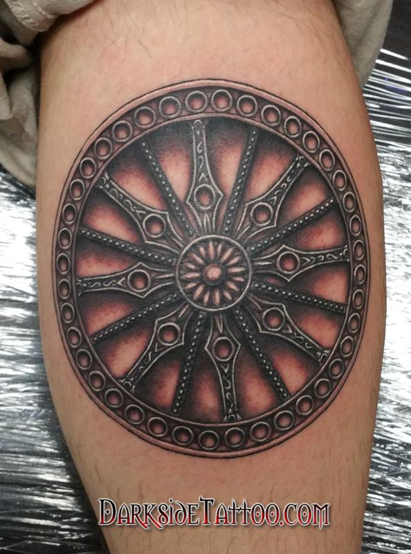 Wheel of Konarak Sundial by Sean O'Hara: TattooNOW