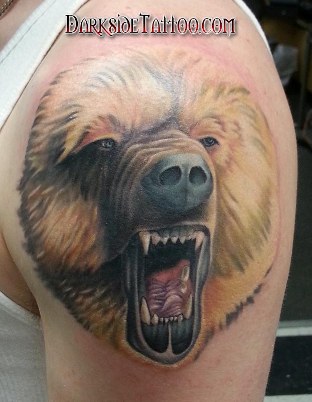 Color Bear Tattoo on arm by Sean O'Hara: TattooNOW