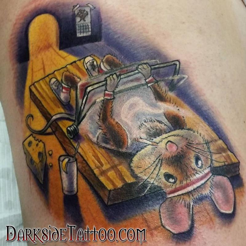 Color Mouse-trap Tattoo by Dave Racci: TattooNOW