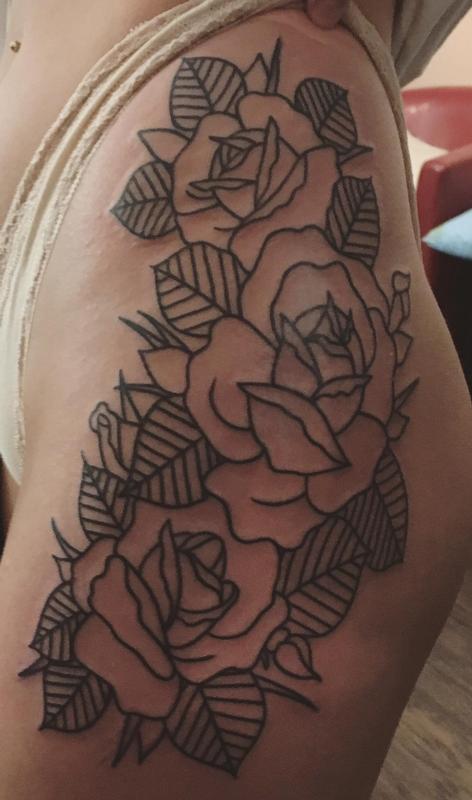 Traditional Roses Outlines