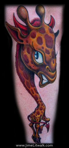 Evil Giraffe by Jime Litwalk: TattooNOW