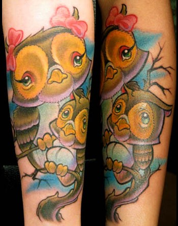 Owls by Jime Litwalk: TattooNOW