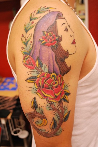 full color traditional tattoo by Sexy Rick: TattooNOW