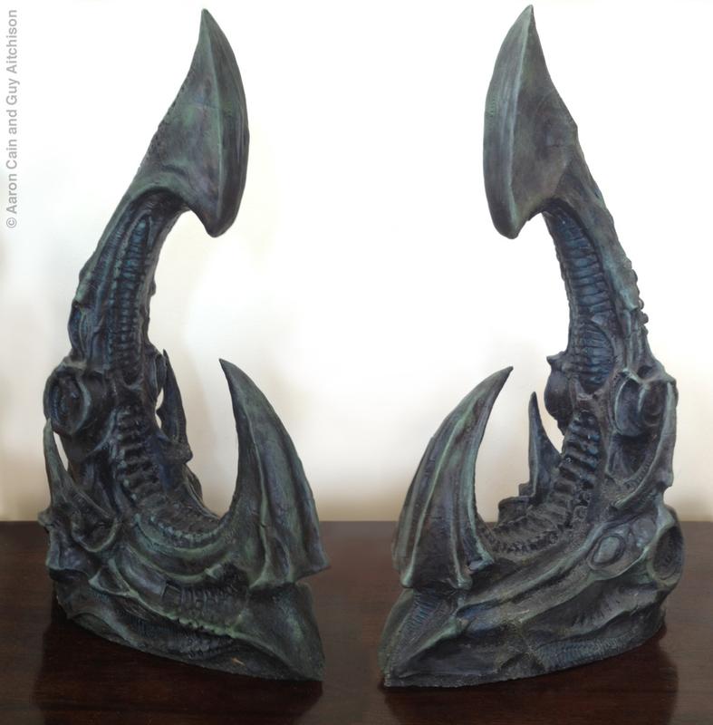 Sculpture by Aaron Cain and Guy Aitchison, showing two views by Guy ...