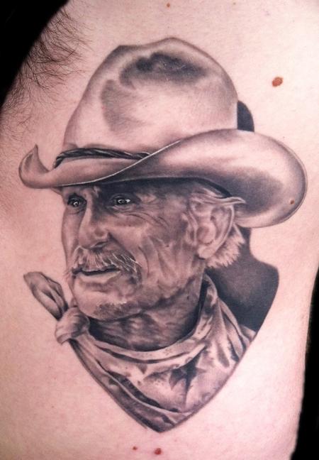 Robert Duval in Lonesome Dove by Justin Mariani: TattooNOW