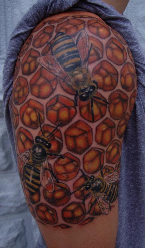 Bee Hive Tattoo by Larry Brogan: TattooNOW