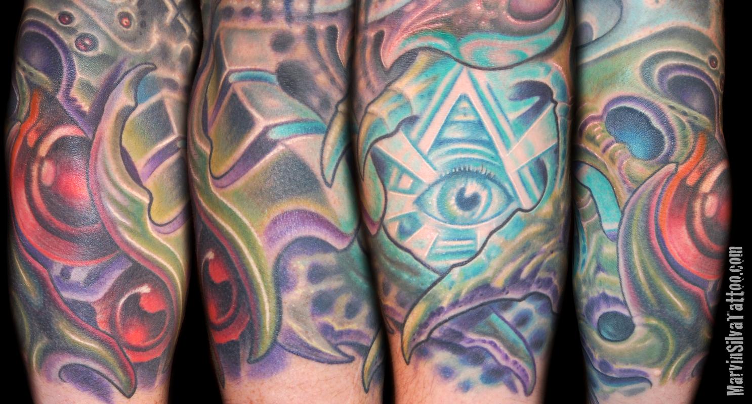 Custom Bio All Seeing Eye Tattoo by Marvin Silva: TattooNOW