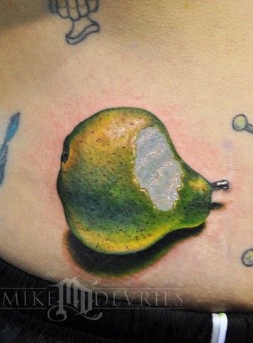 Pear Tattoo by Mike DeVries: TattooNOW
