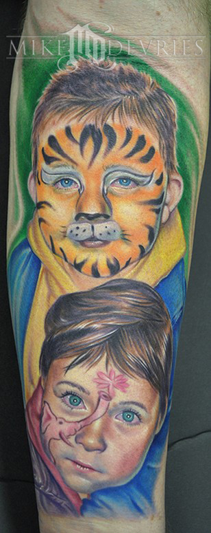 Kids Face Paint Tattoo by Mike DeVries: TattooNOW