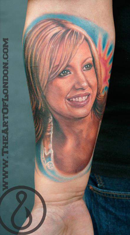Color Portrait Memorial Tattoo by London Reese: TattooNOW