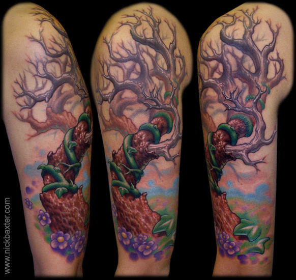 Dying Tree Tattoo