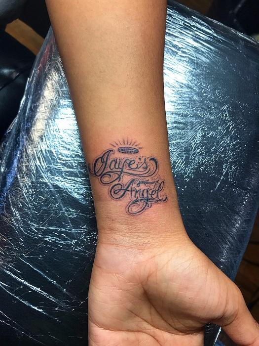 Angel Name Tattoo Designs