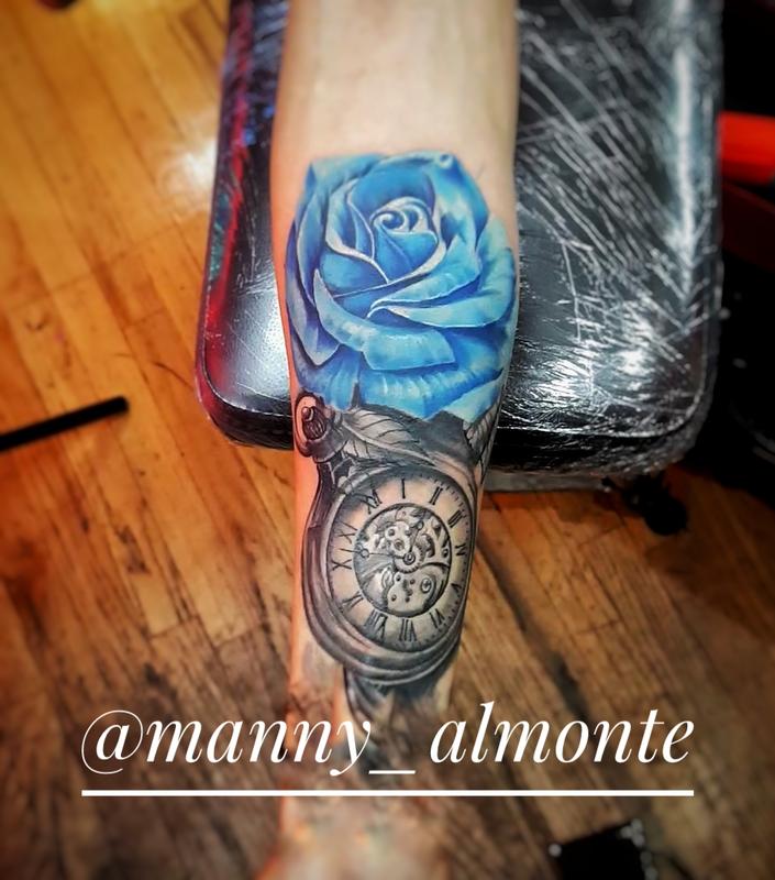 Blue Roses Tattoo For Men