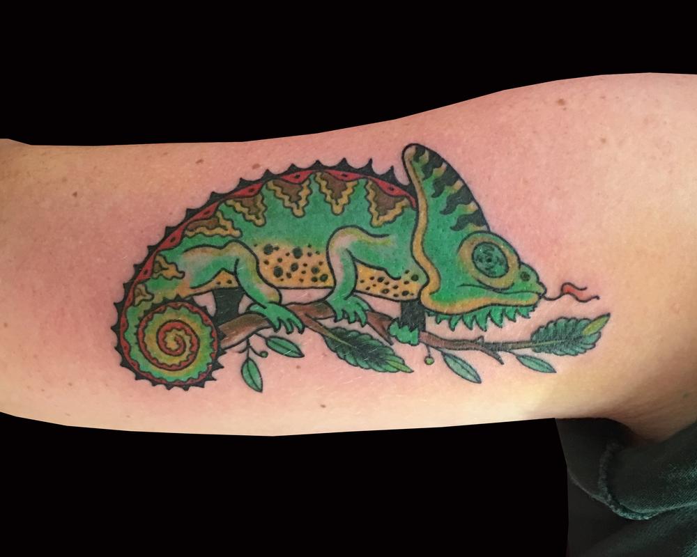 Chameleon by Adam Considine: TattooNOW