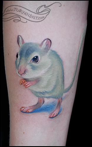 Realistic Mouse Tattoo
