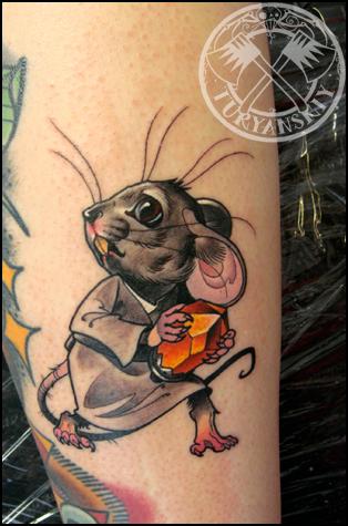 Traditional Mouse Tattoo