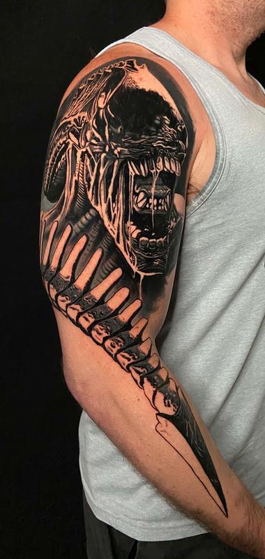 Xenomorph Tattoo Sleeve