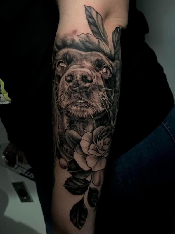 Dog portrait by Kevin Moore: TattooNOW