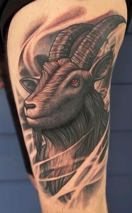 Evil Goat Tattoo by Pepper: TattooNOW